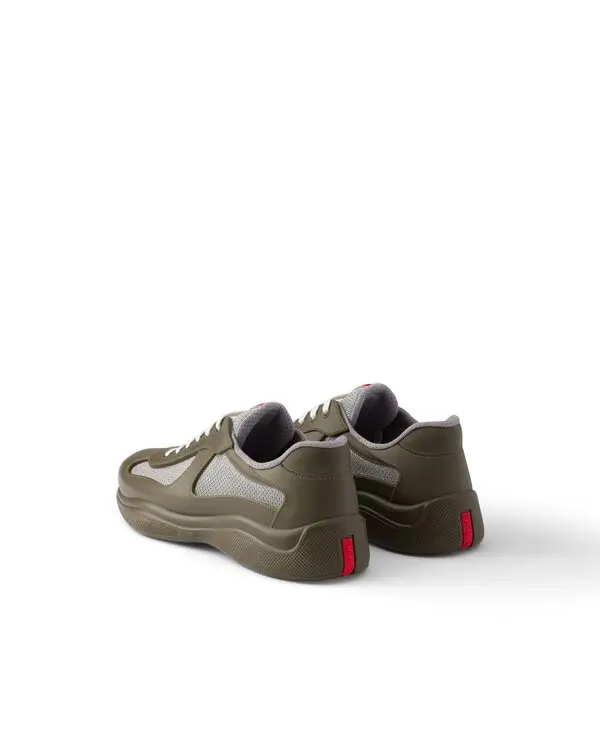 Prada America's Cup Soft Rubber And Bike Fabric Sneakers - Green