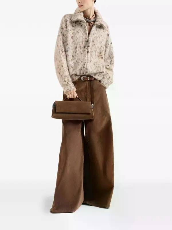 Brunello Cucinelli Stretch Silk Satin Shirt With Monili
