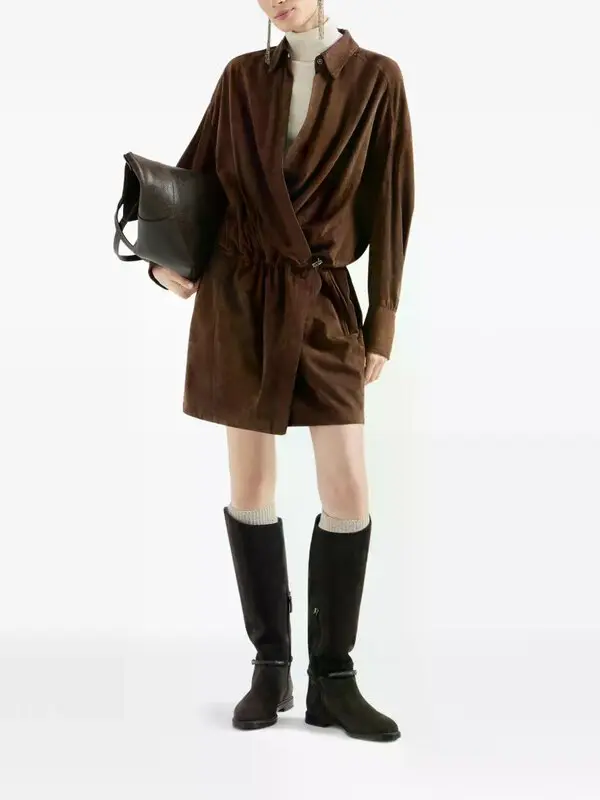 Brunello Cucinelli Suede Shirt Dress
