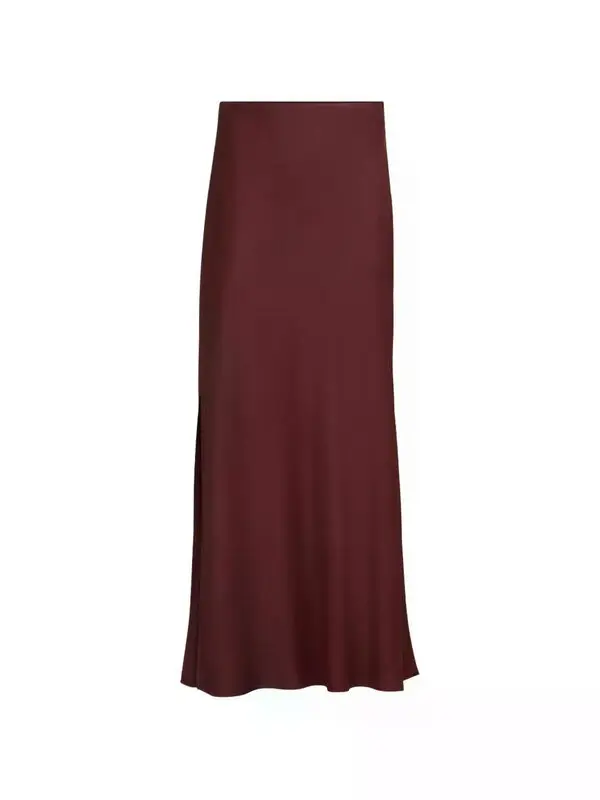 Brunello Cucinelli Satin Cady Fluid Bias-cut Maxi Skirt - Red