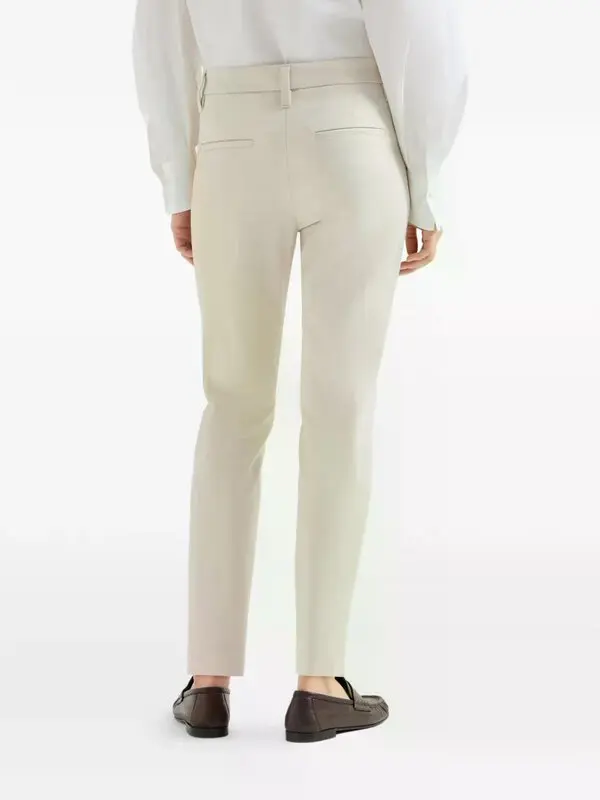 Brunello Cucinelli Slim Fit Stretch Cotton Twill Trousers