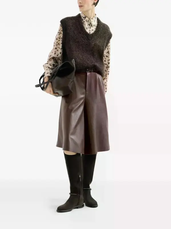 Brunello Cucinelli Sparkling Mohair Vest With Monili