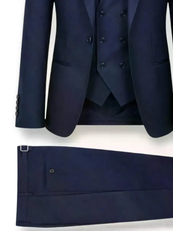 LUIGI BIANCHI MANTOVA Three-piece Single-breasted Suit - Blue