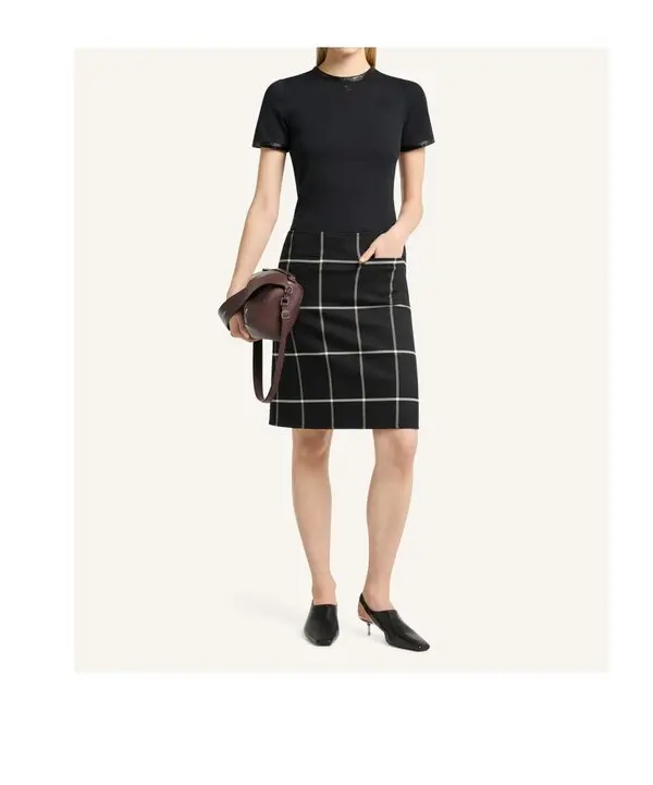 COURREGES Vinyl-trim Logo-patch T-shirt