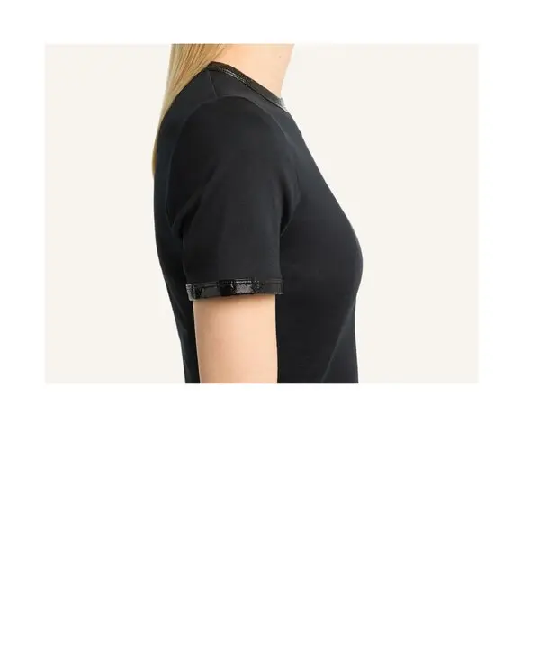 COURREGES Vinyl-trim Logo-patch T-shirt