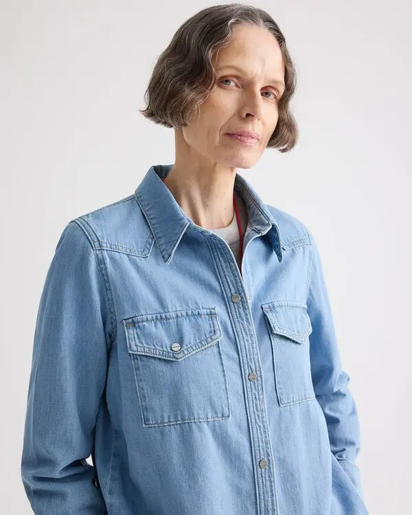 TWP Ranchers Daughter Shirt In Denim