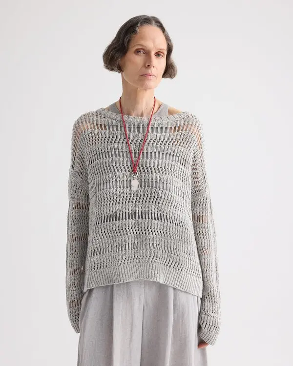 TWP Linen Silk Long Sleeve Sweater