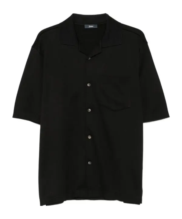 Herno Chest-pocket Short-sleeved Button-up Shirt
