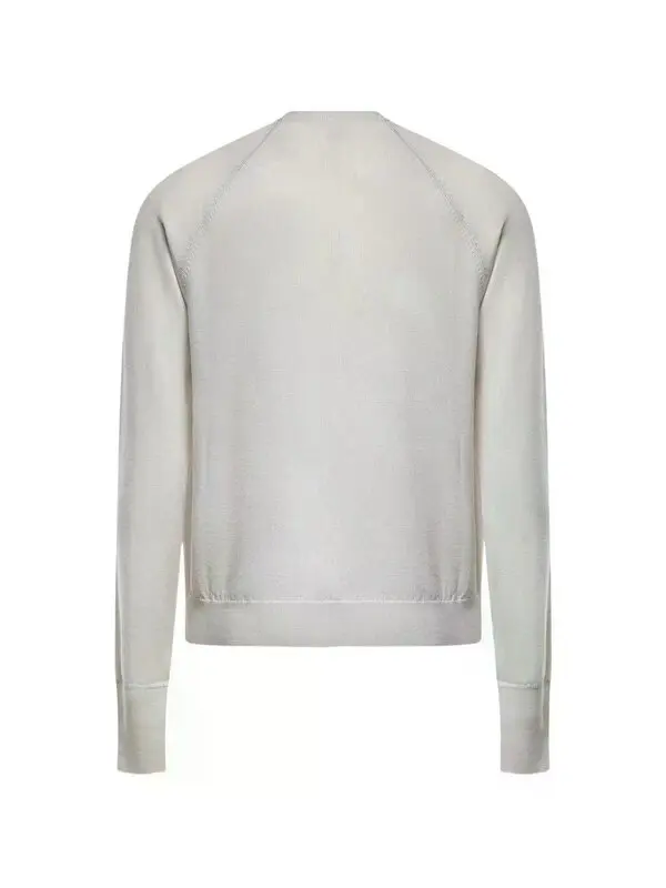 Eleventy Beige Wool Knitted V-neck Sweater - Neutrals