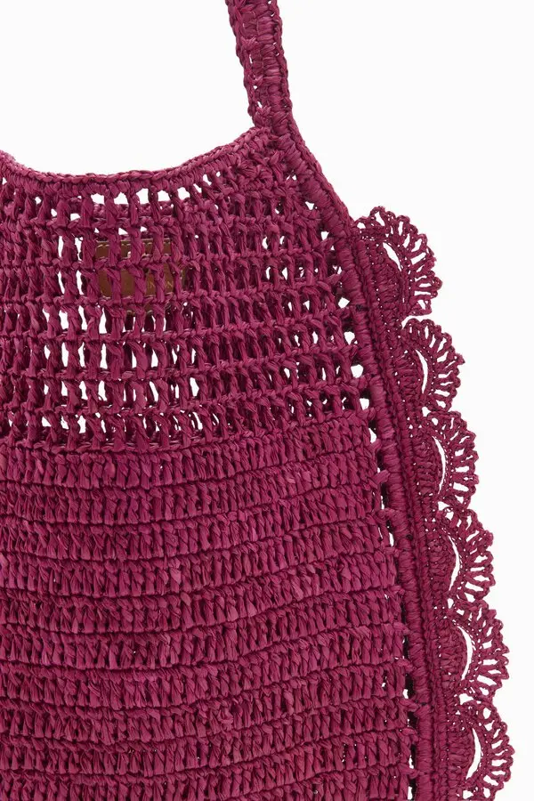 Ulla Johnson Marina Raffia Tote - Orchid