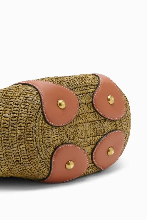 Ulla Johnson Marina Raffia Tote Handbag - Olive