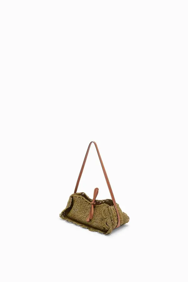 Ulla Johnson Marina Raffia Scallop Pouchette - Olive