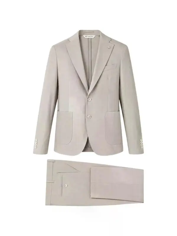 MANUEL RITZ Single-breasted Notched-lapels Suit - Neutrals
