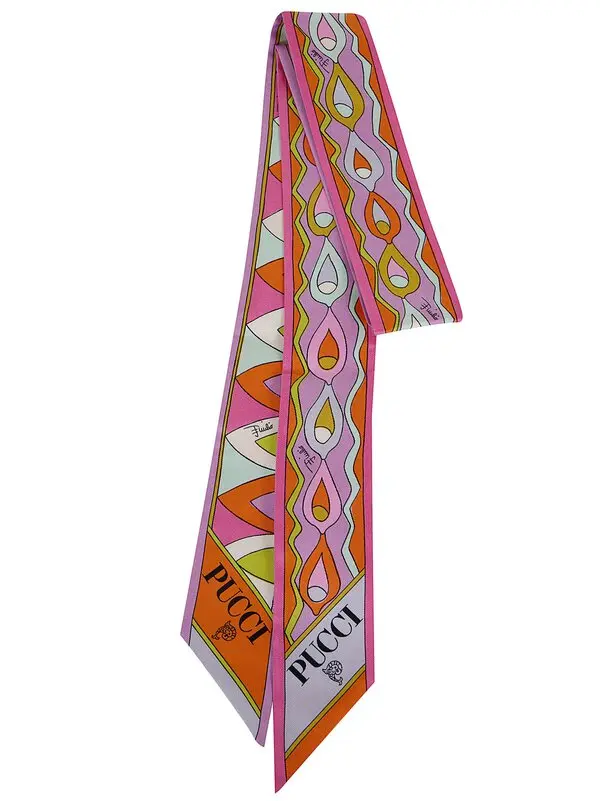 Emilio Pucci Silk Twill Bandana With Graphic Print - Multi