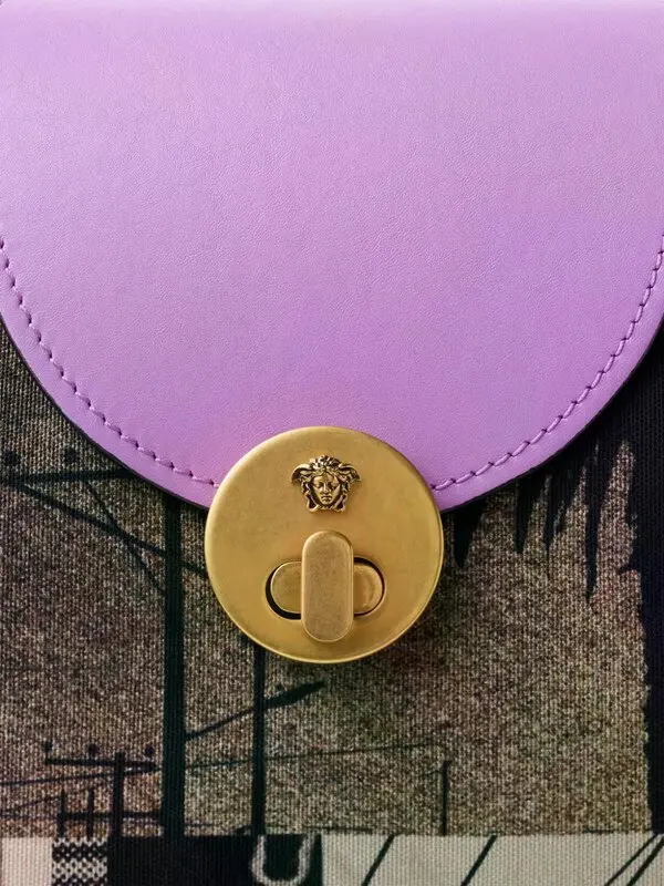 Versace Vivian Large Canvas Tote - Neutrals