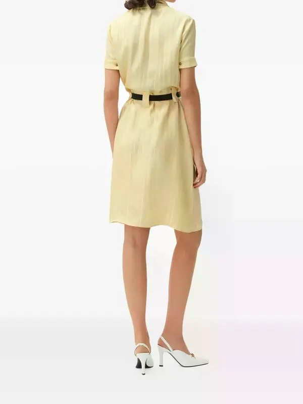 Versace Jacquard Viscose-silk Midi Shirt Dress