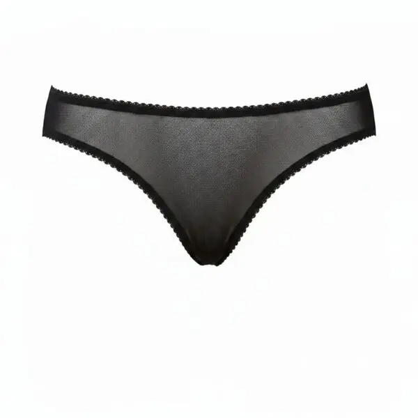 THE COOLGIRL NYC Jane Thong In Mesh - Black