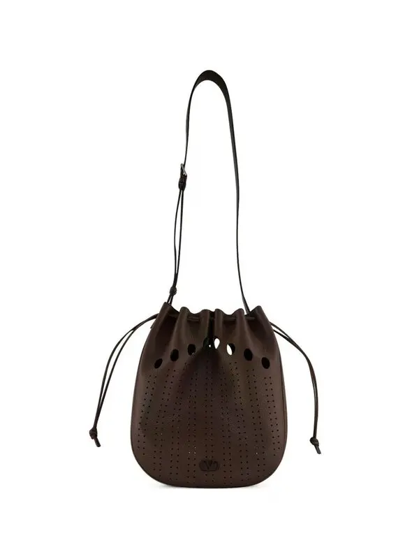 Valentino Garavani Leather Shoulder Bag - Brown