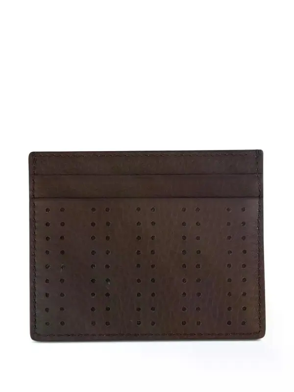 Valentino Garavani Vlogo Perforated Wallet - Brown