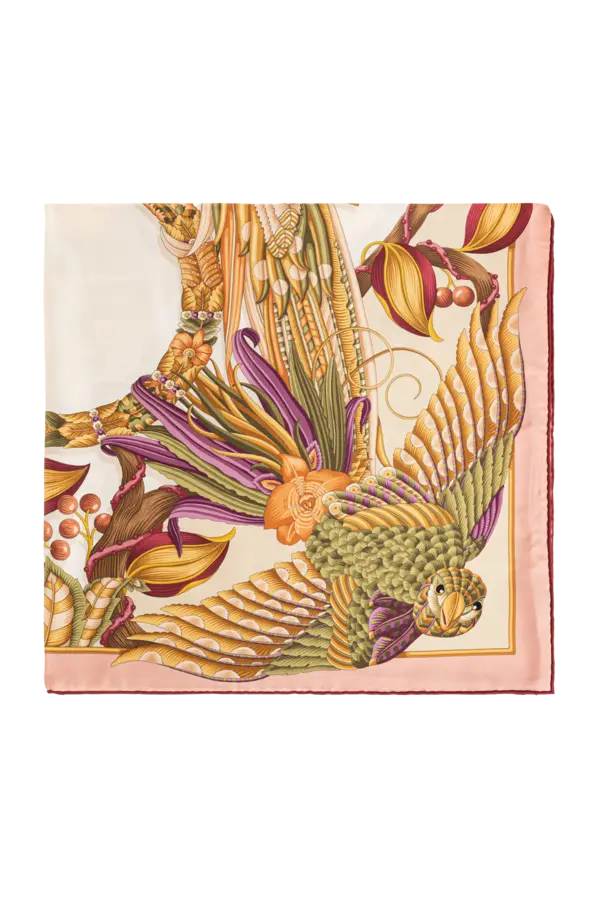 FERRAGAMO Silk Scarf With Floral Motif - Multicolour