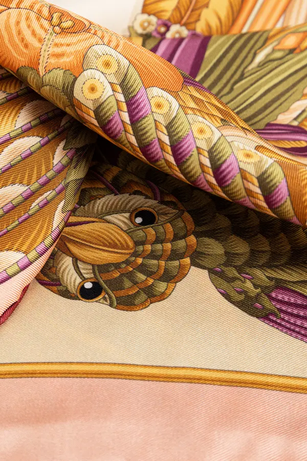 FERRAGAMO Silk Scarf With Floral Motif