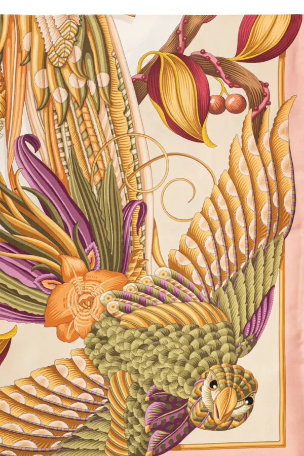 FERRAGAMO Silk Scarf With Floral Motif