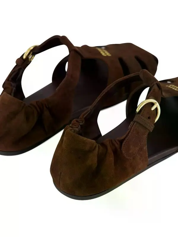Miu Miu Fisherman Suede Flat Sandals