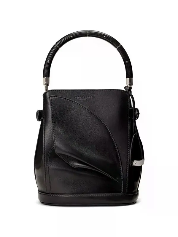 Ralph Lauren Pleated Leather Bucket Bag
