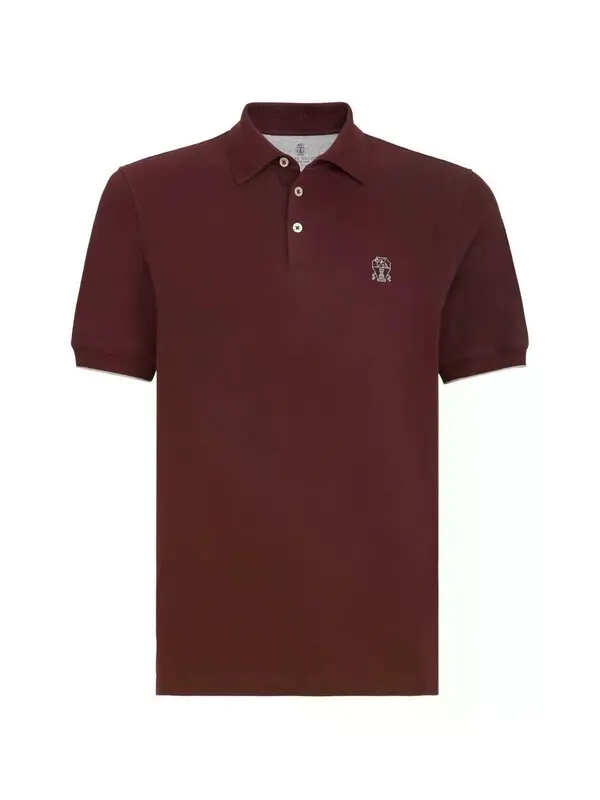 Brunello Cucinelli Cotton-piqué Polo Shirt With Logo
