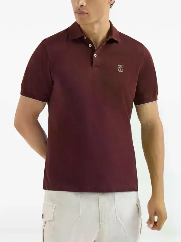 Brunello Cucinelli Cotton-piqué Polo Shirt With Logo