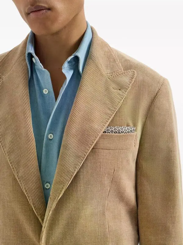 Brunello Cucinelli Silk Geometric-pattern Pocket Square - Brown