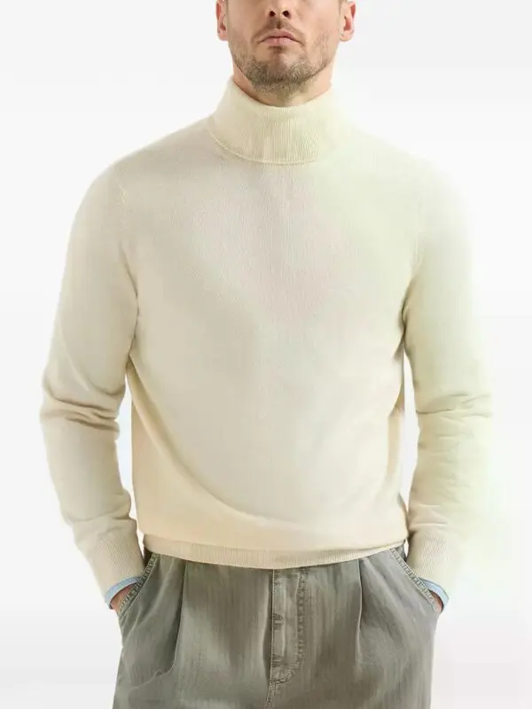 Brunello Cucinelli Cashmere Turtleneck Sweater - Neutrals