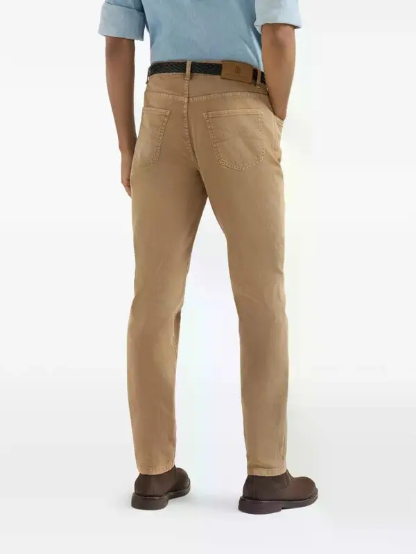 Brunello Cucinelli Garment-dyed Lightweight Denim Trousers