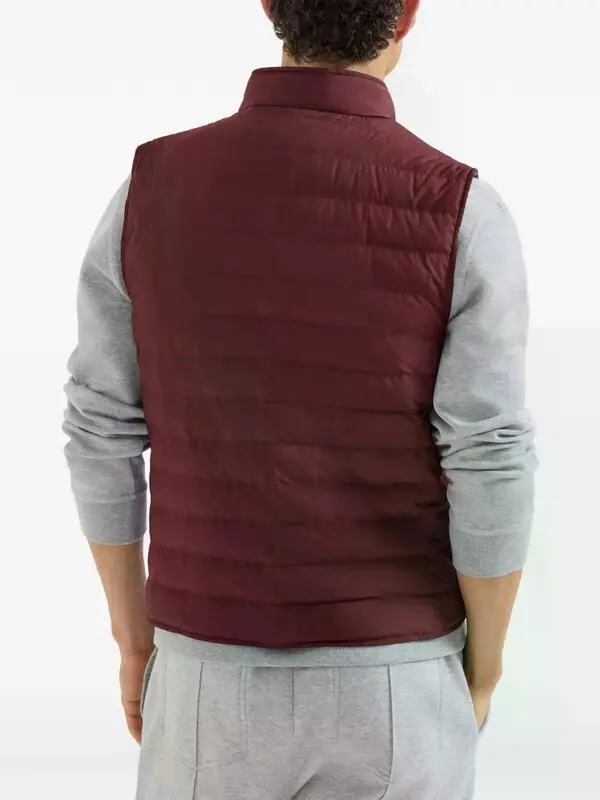 Brunello Cucinelli Lightweight Quilted Down Vest - Red