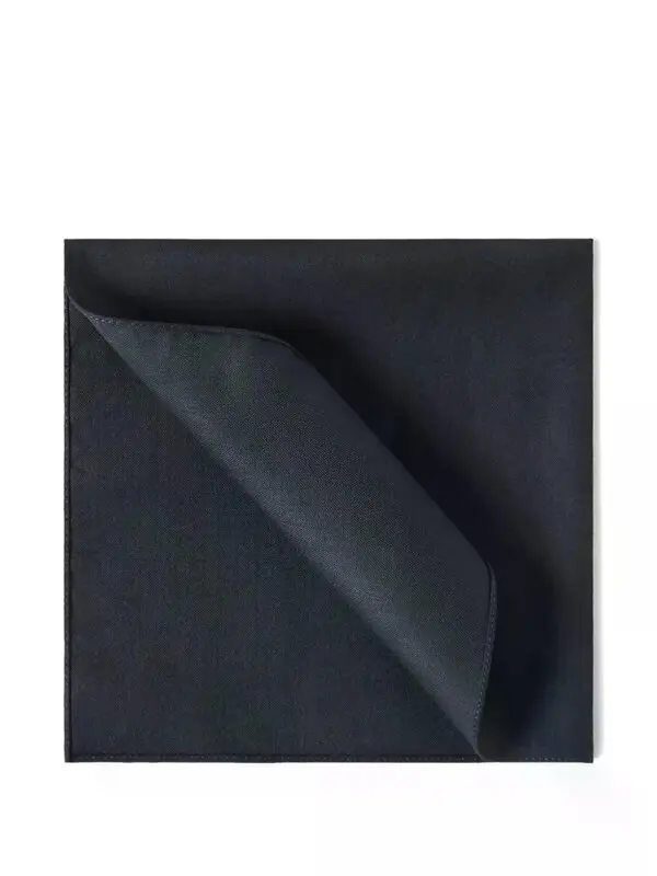 Brunello Cucinelli Virgin Wool And Silk Twill Pocket Square - Blue