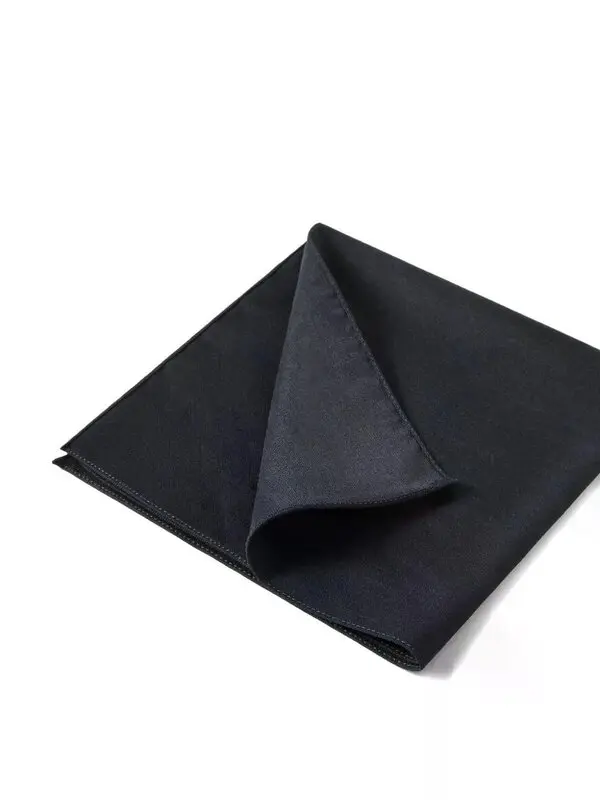 Brunello Cucinelli Virgin Wool And Silk Twill Pocket Square - Blue