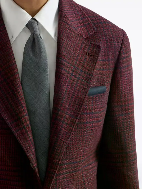 Brunello Cucinelli Virgin Wool And Silk Twill Pocket Square - Blue