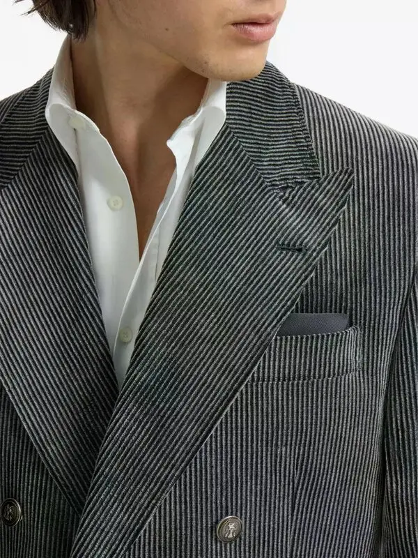 Brunello Cucinelli Logo-print Pocket Square - Grey