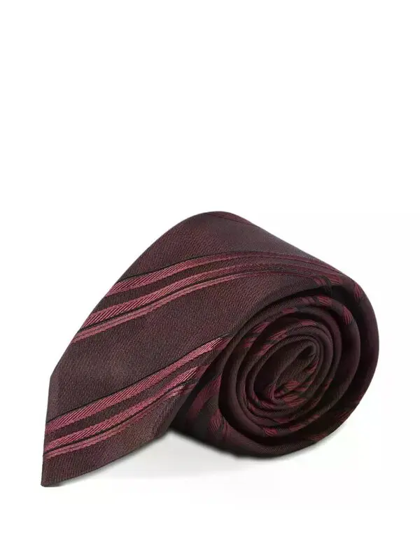 Brunello Cucinelli Diagonal Stripe Silk Tie
