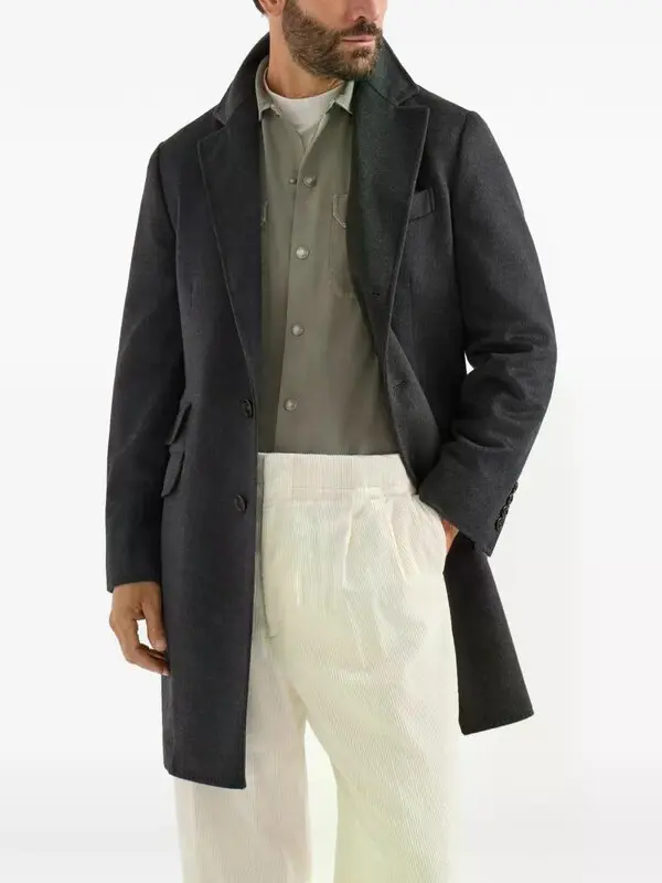 Brunello Cucinelli Lightweight Virgin Wool Cloth Coat