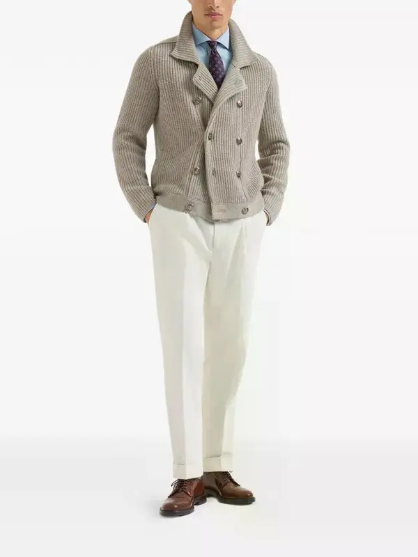 Brunello Cucinelli Sea Island Cotton Narrow Wale Corduroy Trousers With Pleat
