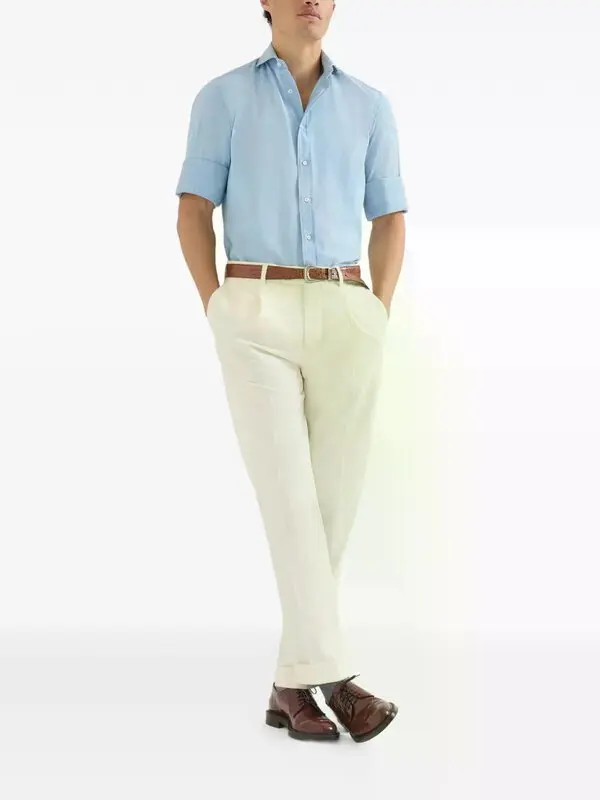 Brunello Cucinelli Sea Island Cotton Narrow Wale Corduroy Trousers With Pleat