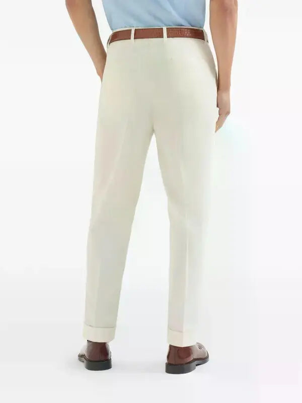 Brunello Cucinelli Sea Island Cotton Narrow Wale Corduroy Trousers With Pleat