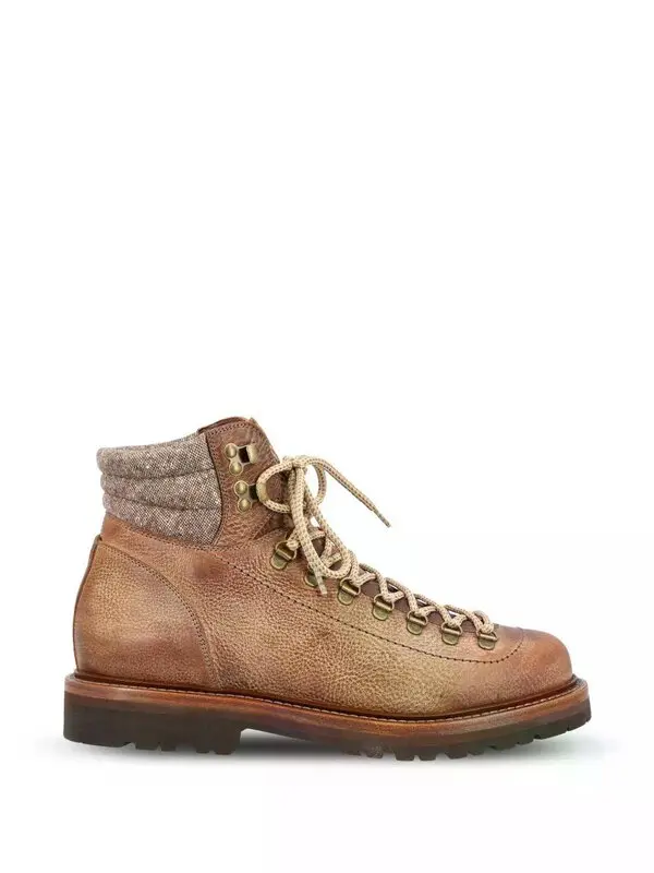 Brunello Cucinelli Lace-up Paneled Boots