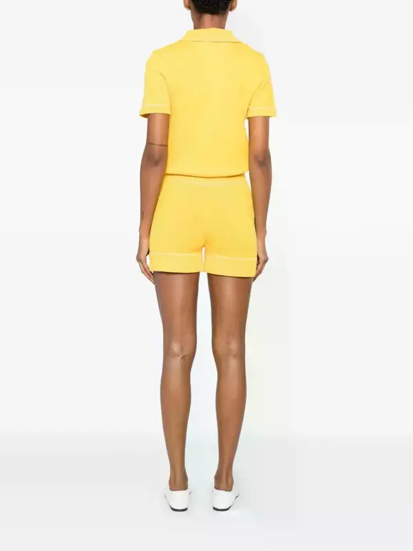Maje X Blanca Knit Playsuit With Contrasting Topstitching