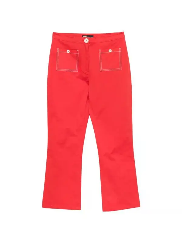 Maje Contrast-stitch Straight-leg Trousers