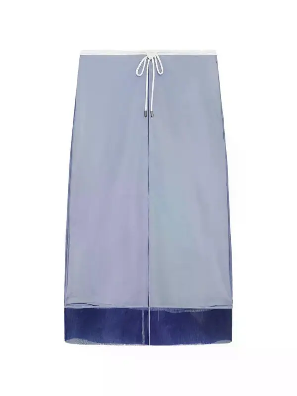 Maje Blanca Miró Drawstring Straight Midi Skirt