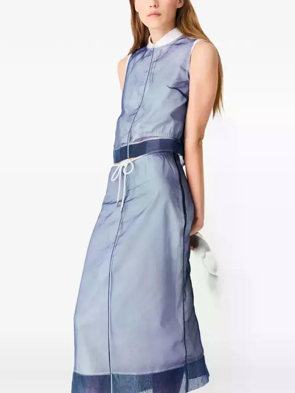 Maje Blanca Miró Drawstring Straight Midi Skirt