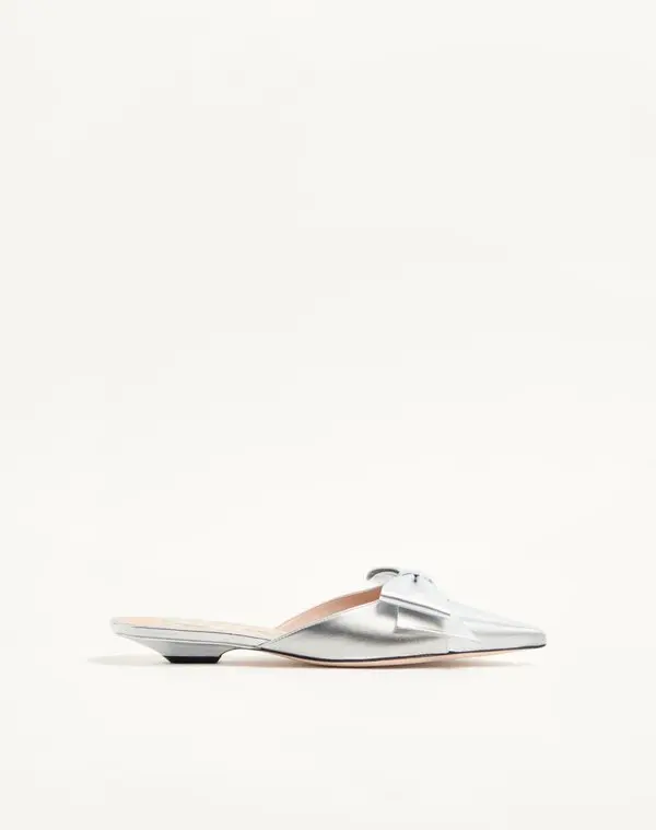 Valentino Garavani Laminated Nappa Bow Mule