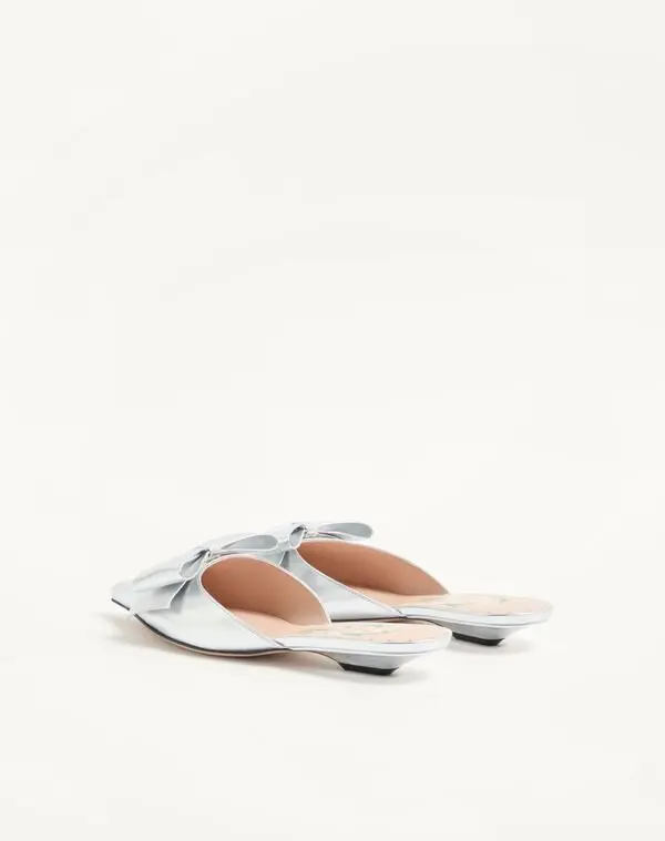 Valentino Garavani Laminated Nappa Bow Mule
